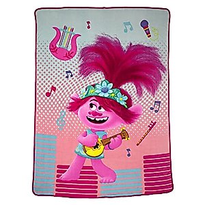 Franco Manufacturing Trolls World Tour 62" X 90" Plush Blanket