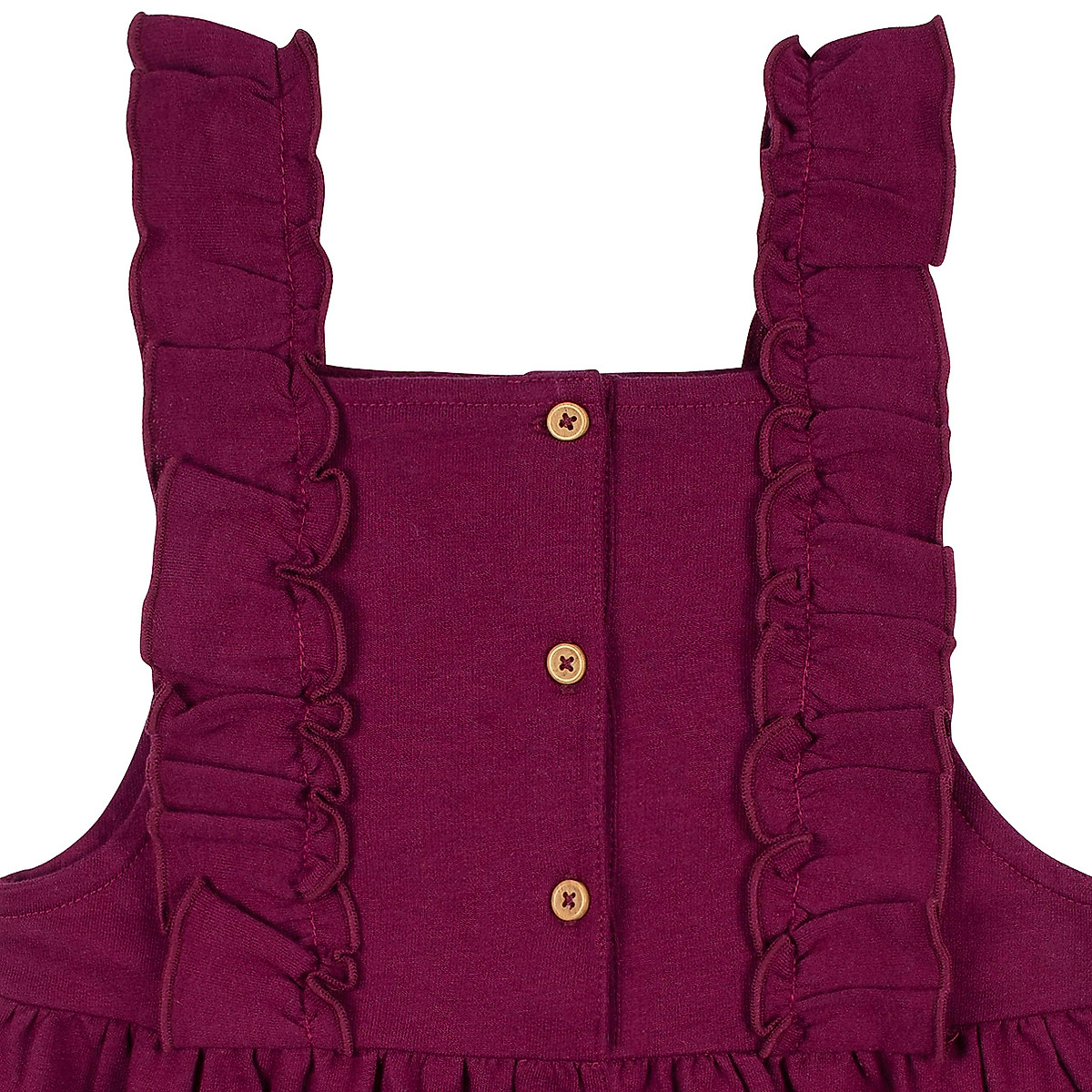 Gerber Baby Girls Toddler 2 Piece Overall Dress Set, Purple Floral, 4T