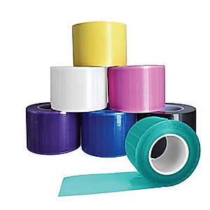 Pac-Dent Cover-It Barrier Film, Adhesive Tape Sheets to Protect Hard Surfaces, 1200 Sheets, 4 Inches x 6 Inches, Black
