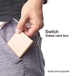 Premium Game Card Case for Nintendo Switch, Aluminum Game Cartridge Holder for Nintendo Switch (Hold 6 Game Cards) - Black