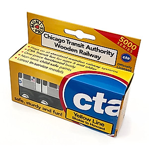 Munipals MP03-11YW Wooden Subway L Train Car CTA Yellow Line 5000 Series