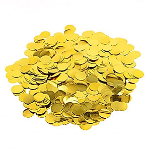 Gold Foil Confetti,Round Dots Glitter Table Confetti,Sparkling for Party Decorations(1.76 OZ)