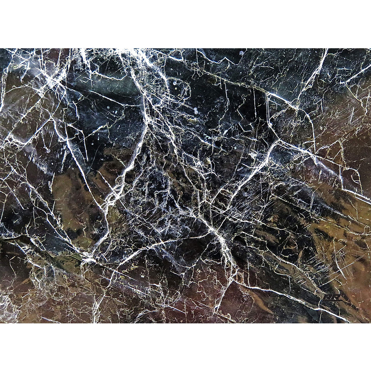 Brown Gray Blue Marbled Stone Textured Marble Art Kitchen Glass Cutting Board Modern Decorative Gift Abstract Wavy Contrast Design