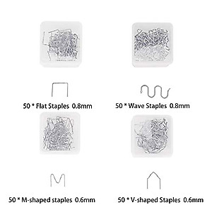 Shkalacar 50W Hot Stapler Plastic Repair Kit Car Bumper Crack Repair Welding Machine Welding Repair Systems Plastic Welder with 200pcs Wave Flat Corner Staples