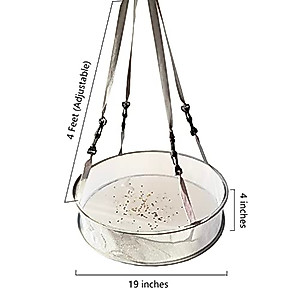 Seed/Shell Catcher for Bird Feeders Platform 19 x 19 x 4 inches Birdseed Hoop Outdoor Garden Hanging Tray