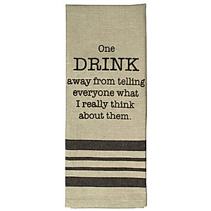 fillURbasket Funny Kitchen Towels with Sayings Fun Dish Towels Set with Wine Alcohol Drinking Theme Man Cave Gift 5 Flour Sack Towels for Bar Kitchen Decor Dish Drying 16x28 Cotton