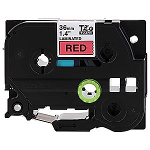 Brother Tape, Retail Packaging, 1 Inch, Black on Red (TZe451)