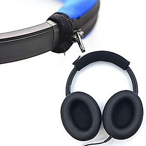 QC3 Headband Cover Replacement Headband Protector with Zippe for Bose SoundTrue AE2 OE1 OE2 QC3 Headphones Replacement Headband Cushion Pad Repair Parts/Easy DIY (Black + No Tool Needed)