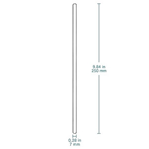 stonylab 8 Pack Glass Stirring Rods, Solid Borosilicate Glass Rods Stirrers Sticks with Rounded Ends for Lab Kitchen, 9.84 Inch Length