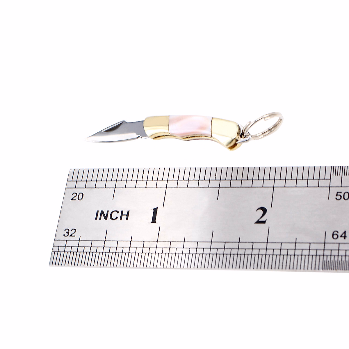 Tiny Folder Miniature Gadgets Collection Knife, Eastern Delights Pocket Smallest Multi Tool (Pink Shell)