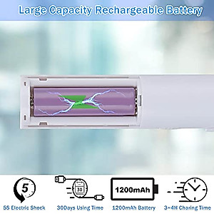 Lanpuly Electric Fly Swatter, Bug Zapper Mosquito Killer for Indoor Outdoor, 4000 Volt Electric Fly Killer Pest Insects Control Racket Zap with Base for Mosquito Gnat Fly Wasp, Safe to Touch