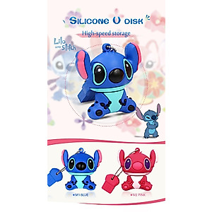 USB Flash Drive. 16GB, 32GB, 64GB Cartoon Stitch USB Flash Drive Pen Drive Memory Stick U Disk. (64GB, Pink)