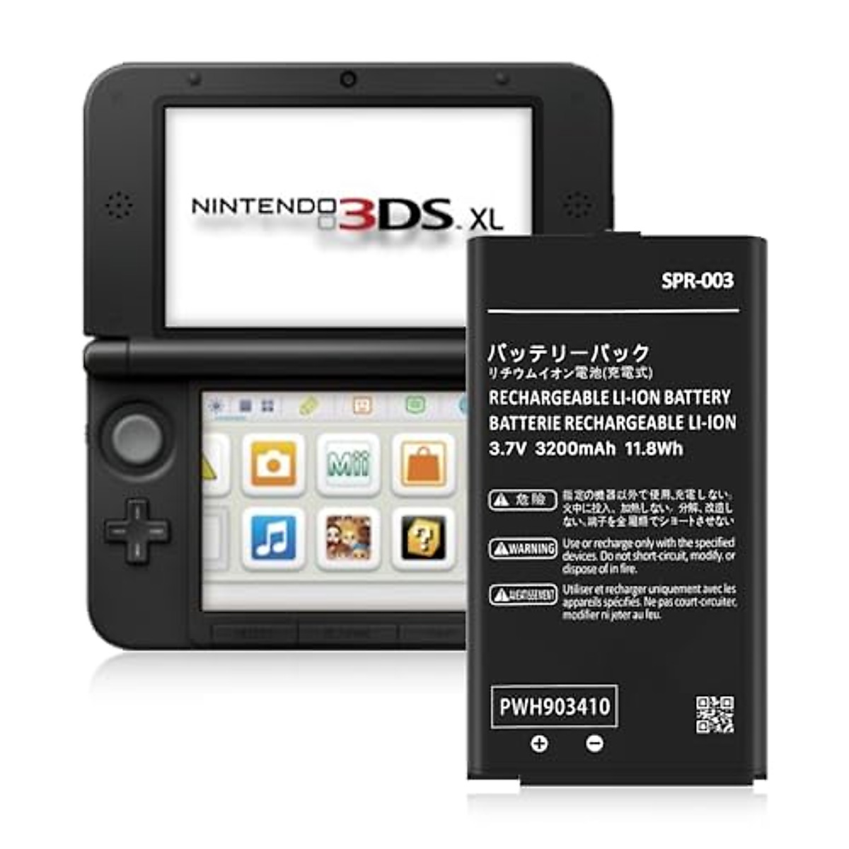 SPR-003 Battery for Nintendo 3DS XL New 3DS XL LL Game Console, Li-ion 0 Cycle Internal New Upgrade Replacement Battery 3200mAh for Nintendo Switch Game Console