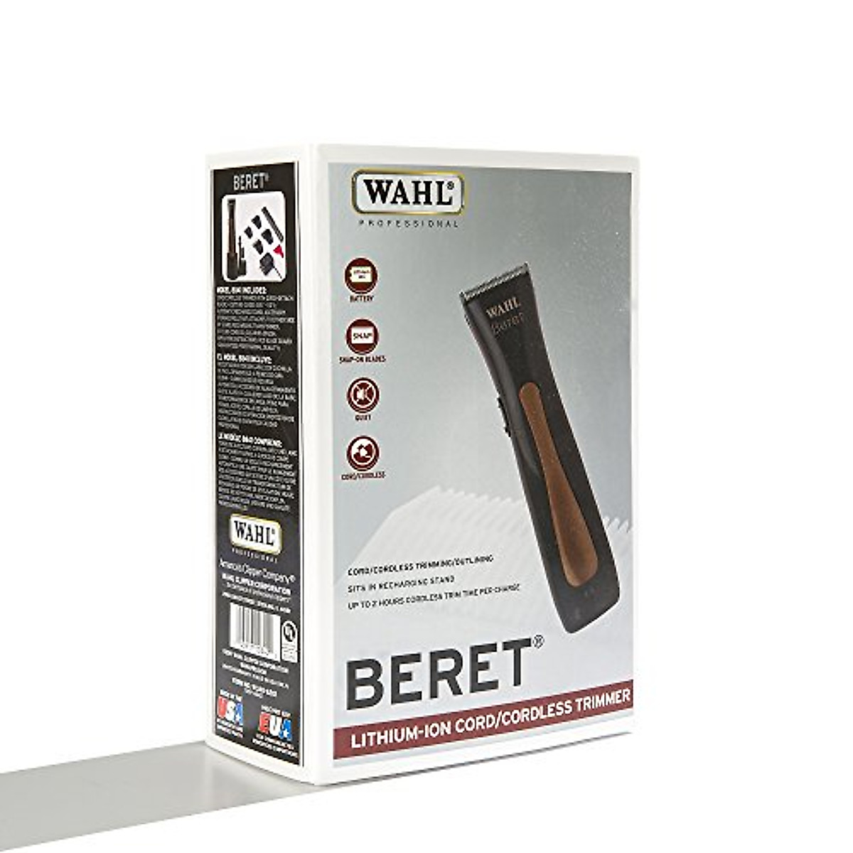 Wahl Professional- Beret Lithium Ion Cord Cordless Ultra Quiet Electric Trimmer for Professional Barbers and Stylists - Model 8841