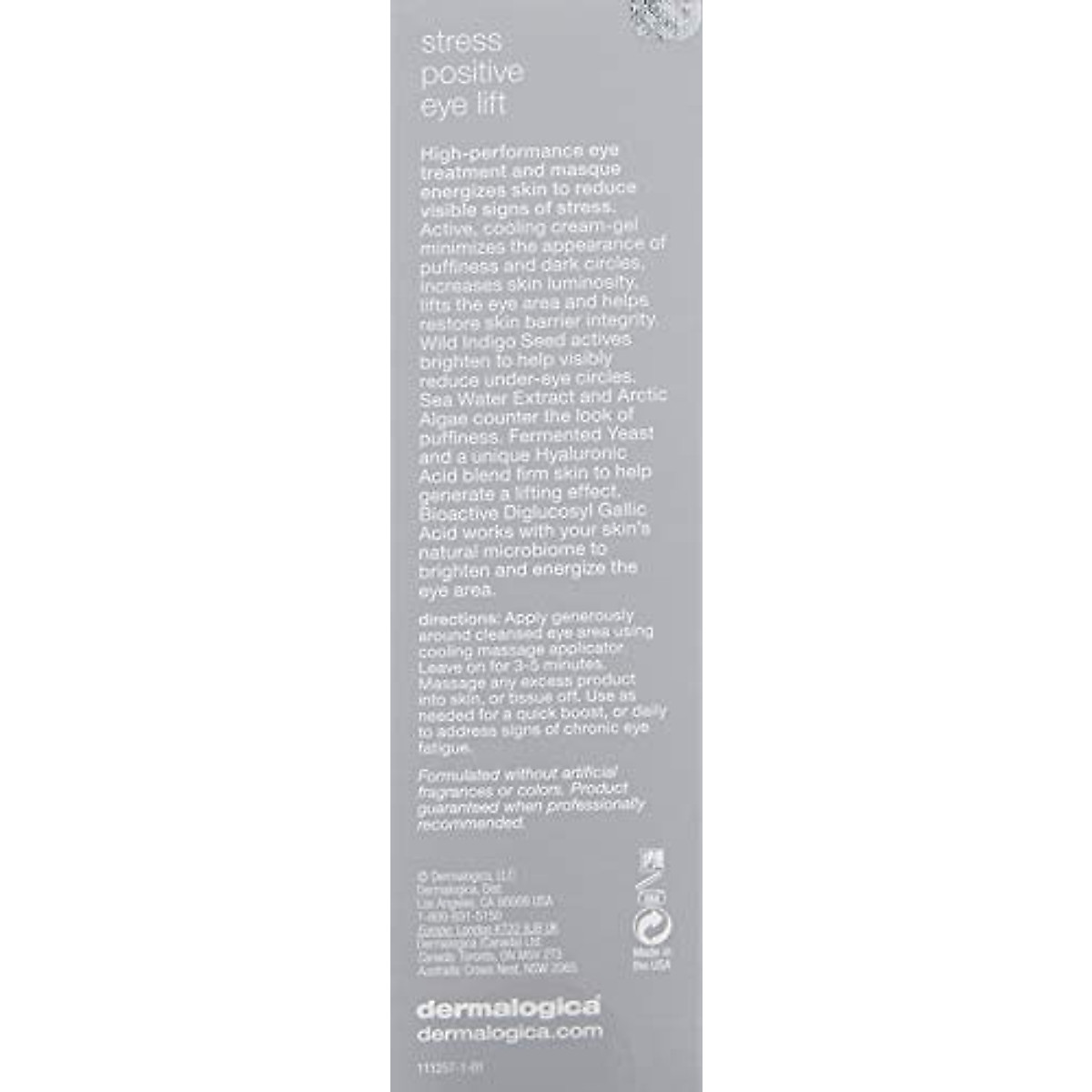 Dermalogica Stress Positive Eye Lift (0.85 Fl Oz) Eye Cream with Hyaluronic Acid - Brightens Dark Circles and Visibly De-Puffs the Under-Eye Area