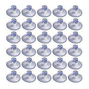 Aoyoho Diameter 20MM Mini Clear Plastic Suction Cups Without Hooks Pack of 120