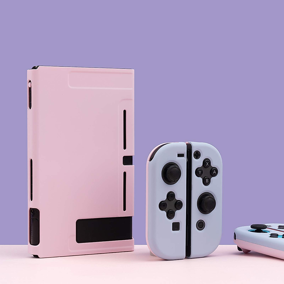 GeekShare Protective Case Slim Cover Case for Switch - Shock-Absorption and Anti-Scratch (Pink & Purple)