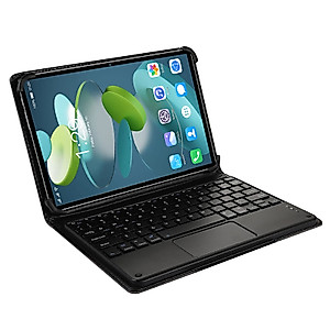 Yoidesu 10.1in Tablet for Android, 5G WiFi 4G LTE Call Tablet with BT Keyboard, FHD Touch Screen Ultra Thin Tablet, 8GB RAM 256GB ROM, Octa Core CPU, Dual Speakers Dual Cam (US Plug)