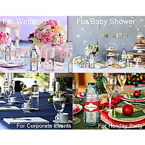 Mr-Label 8.11"×2" Waterproof Matte White Water Bottle Labels – for Inkjet/Laser Printer – Self-Adhesive Wraparound - for Wedding|Baby Shower|Corporate Event (10 Sheets Total 50 Labels)