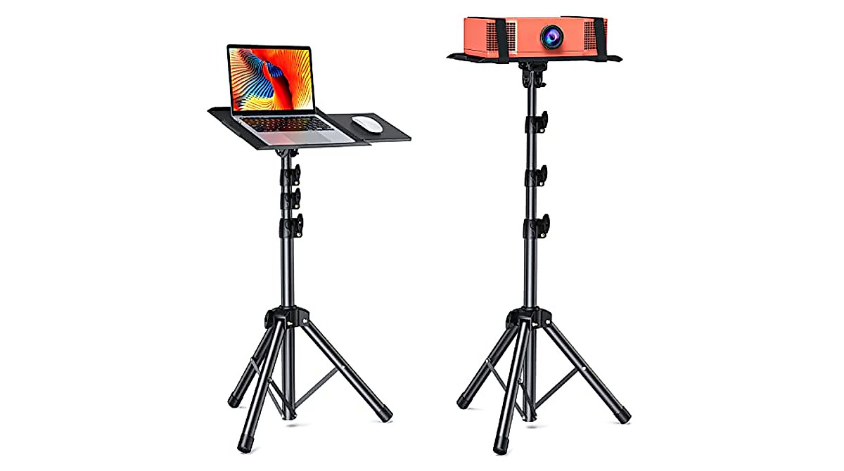 AMADA Projector Tripod Stand - Portable, Adjustable & Multipurpose