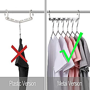 Magicool Hanger Magicool 12 Pack Metal Magic Cascading Hanger Space Saving Hangers Closet Organizers Suit for Shirt Pant Bra Clothes Hangers Space Saving
