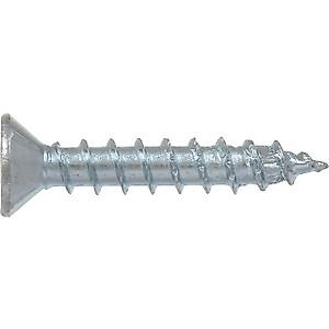 Power Pro Premium One Multi-Material Flat Head Screws, Zinc Plated Steel, Fasten in Wood, Metal, Concrete, Drywall and Plastic, Silver, #8 x 1 inch, Box of 35 Screws