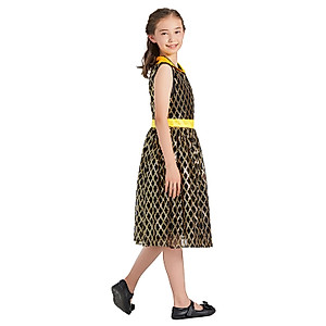 EOILFM Halloween Girls Elemental Ember Costume Cosplay Dress Set Outfit Coat Dress Up Pretend Play Toddler for Kids 9-10T