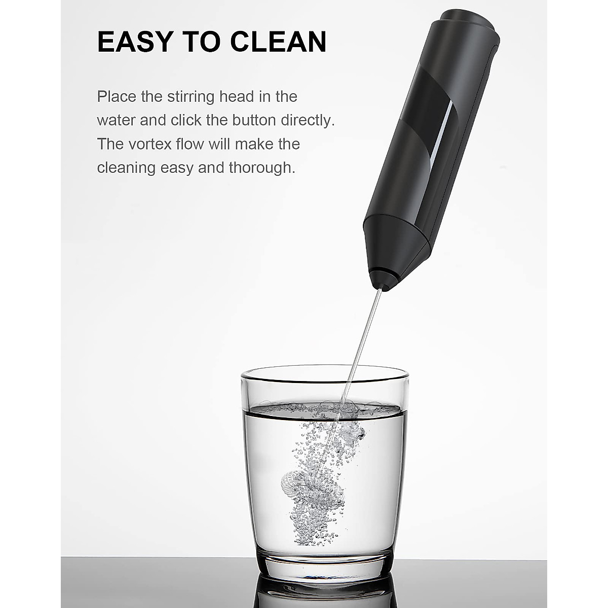 COKUNST Milk Frother Handheld, Battery Powered Drink Mixer for Matcha Coffee, Electric Portable Whisk Drink Mixer Mini Foam Maker for Hot Chocolate Frappe Latte