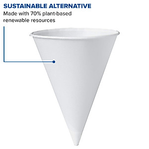Solo 8RB-2050 8 oz White Paper Cone Cups (Case of 2500)