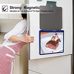 OCYCLONE Compatible with iPad Pro 12.9 Case 2021 2020 2018, 7 Viewing Angles Magnetic Stand with Pencil Holder Protective Case for iPad Pro 12.9 inch 5th 4th 3rd Gen, Blue