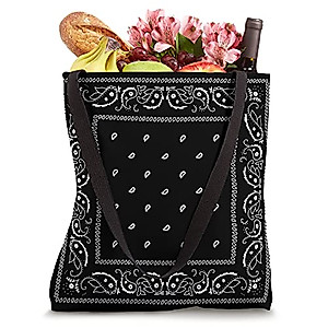 Black bandana design gangster hip hop street wear gangsta Tote Bag