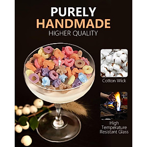 Taruzil Cute Martini Vanilla Candles Gifts for Women, Cereal Scented Candles Unique Gifts for Women Girl Friend Soy Wax Candles for Home Scented for Christmas, Mother's Day, Easter, Birthday