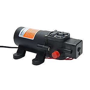Amarine Made 12v Water Pressure Diaphragm Pump Self Priming Pump 4.3 L/min 1.1 GPM 35 PSI RV Water Pump for Caravan Boat Marine Agricultural