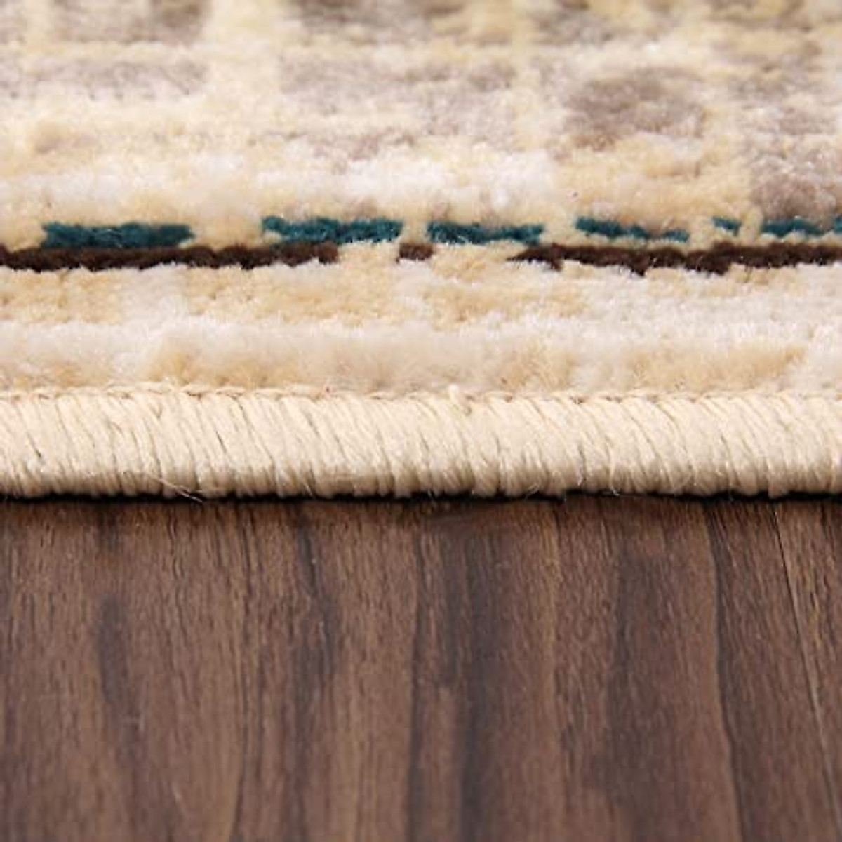 SUPERIOR Indoor Large Area Rug, Contemporary Abstract, Jute Backed Rugs, Home Decor for Dining Room, Living, Bedroom, Entryway, Kitchen, Dorm, Office, Kylemore Collection, 5' x 8', Chocolate