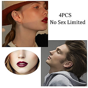 Sllaiss 4Pcs Sterling Silver Nose Rings Studs for Women Men Inlaid 1.5mm 2mm Austrian CZ Silver 20G Cartilage Piercing 925 Nose Piercing (1.5)