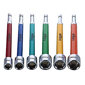 Wiha 70487 6 Piece Color Coded Magnetic Nut Setter Metric Set