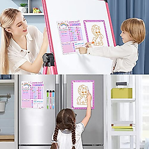 Rainbow Magnetic Chore Chart of Kids with Kids Doodle Board Magnetic,Good Behavior Chart,Magnetic Reward Chart Sets for Kids Behavior,My Responsibility Chart for Kids,Childhood Education Use