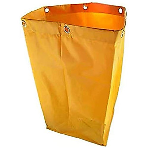 Replacement Janitorial Cart Bag,Waterproof High Capacity Thickened Housekeeping Commercial Janitorial Cleaning Cart Bag(16 x 11 x 27inches) (Yellow)