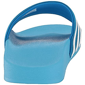 adidas Originals Women's Adilette Slides Sandal, Sky Rush/White/Blue Rush, 6