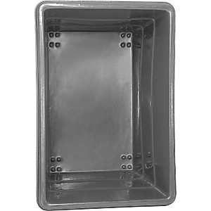 Global Industrial 20 Bushel Plastic Bulk Box Truck, Steel Chassis Base, Gray, 50-2/5"L x 34-3/5"W x 35-3/5"H