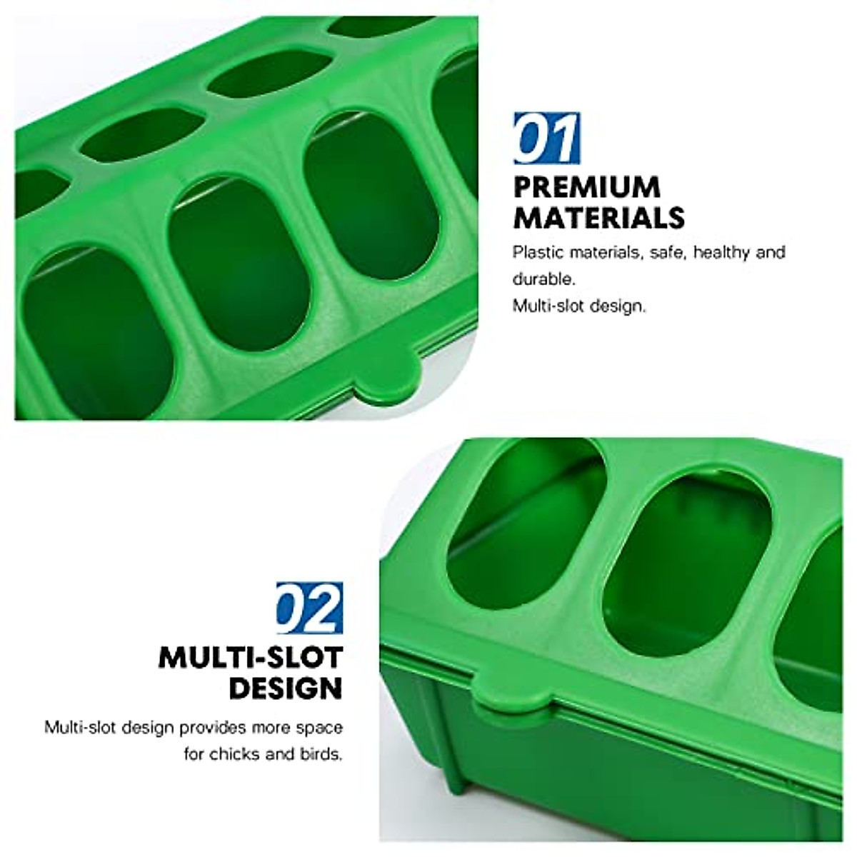 Dispenser Pigeon Dish 3pcs Bird Feeder Trough Pigeon Feeding Dish Quail Feeder Trough Food for Breeding Farming (Assorted Color) Small Feeder Poultry