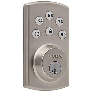 Weiser Ged1460x15 Satin Nickel Keypad Lock with SmartKey Re-Key Technology