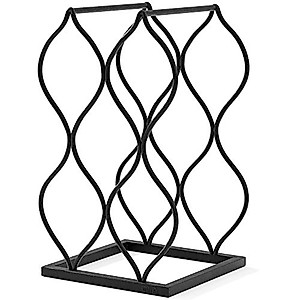 will's Tabletop Wine Rack - Imperial Trellis (5 Bottle, Black) – Freestanding countertop Wine Rack and Wine Bottle Storage, Perfect Wine Gifts and Accessories for Wine Lovers, no Assembly Required