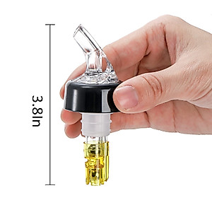 WUWEOT 12 Pack Measured Liquor Bottle Pourers, 1.5 Oz Automatic Wine Bottle Pourers, Jigger Quick Shot Dispenser for Home Bar Kitchen