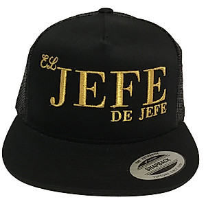 EL JEFE DE JEFES EL Chapo Guzman 2 Logos HAT MESH Black