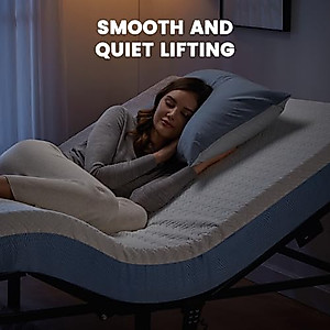 Marsail Twin XL Adjustable Bed Base Frame, 3 Options Heights 8" 10" 13" Head and Foot Incline, 4 USB Ports and 5 Min Assembly for Lounging, Reading, Reduce Snoring and Acid Reflux