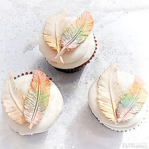 Feather Candy Molds for Baking - Pink Candy Molds Silicone Soap Molds for Clay Crafting Feather Mold Fondant Silicon Molds for Soap Making - Kitchen Decor Pink Chocolate 3D Molds for Cake Decorating