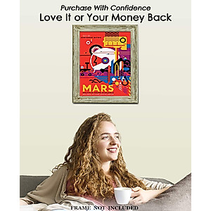 Mars' Space Tourism Astronomy Wall Art: Unique, Boho & Modern Astrology Home Decor for Living Room, Bedroom & Office - Creative Gift Idea for Zodiac, Space, NASA Poster Fans | Unframed Posters 11x14