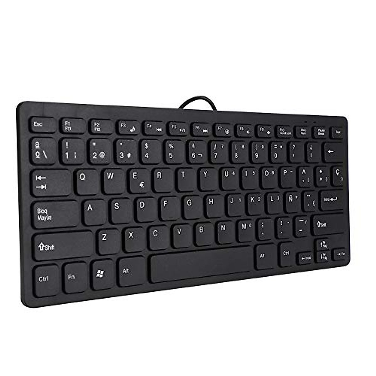 ciciglow Mini Wired Keyboard, 78 Keys Keypad, Portable Ultra Thin Mechanical Gaming Keyboard, Mini USB Wired Office Keyboard for Computer Laptop