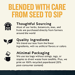 Celestial Seasonings Energy Black Tea, Caffeinated, 12 Tea Bags Box, (Pack of 6)